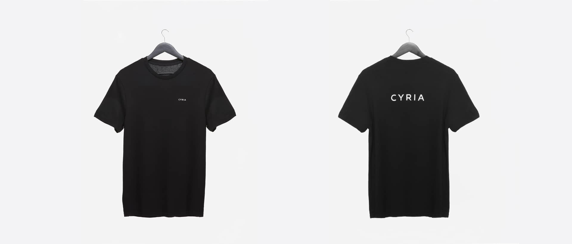 Black cotton T-shirt | Urban furniture manufacturer CYRIA